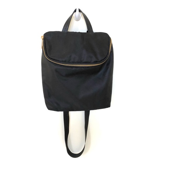 a new day | Bags | Mini Black Backpack Sleek With Chunky Goldtone ...
